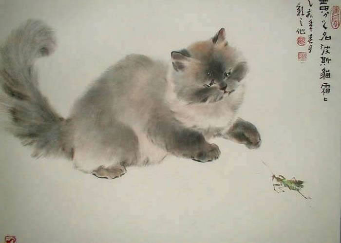 Poemas del río Wang: Chinese cats