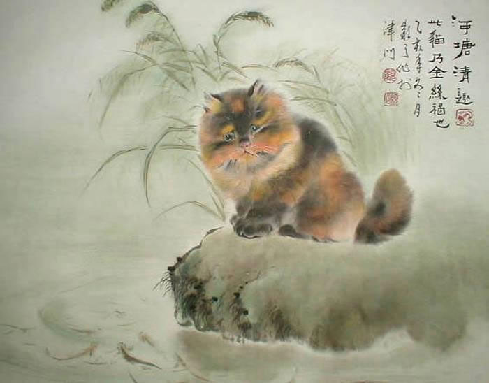 Poemas del río Wang: Chinese cats
